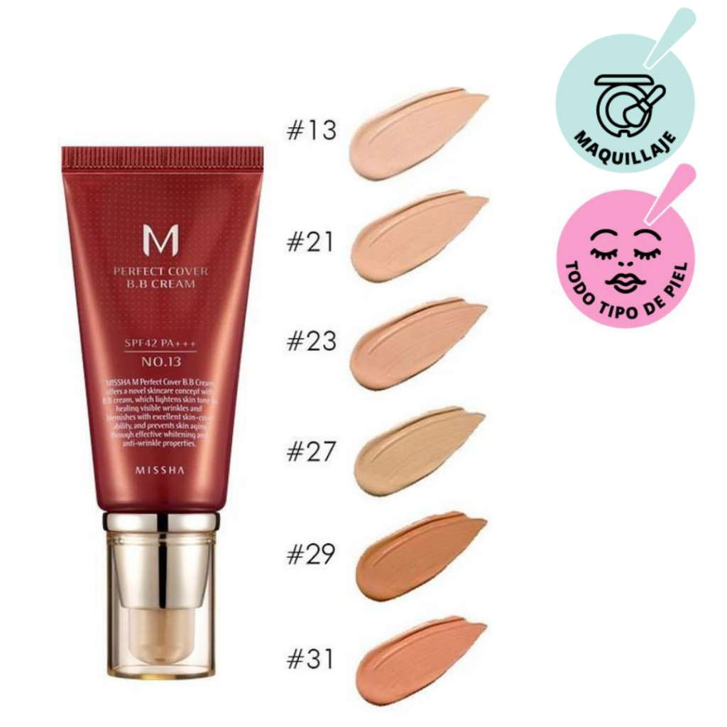 BB Cream Missha perfect cover SPF 42+++ - Cokó Cosmética Koreana